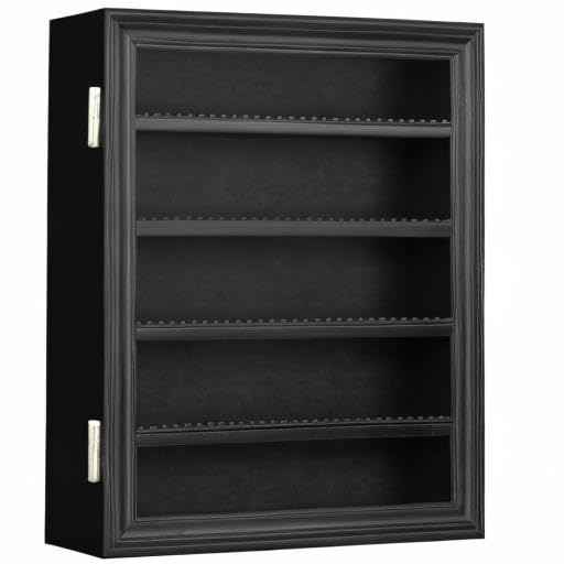 Customizable Minifigure Display Case - Black Wall Cabinet