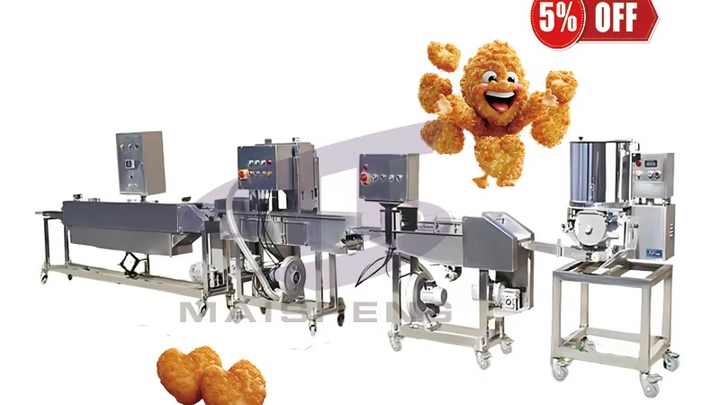 Automatic Factory Food Processing Line for Fried Chicken Nuggets ...