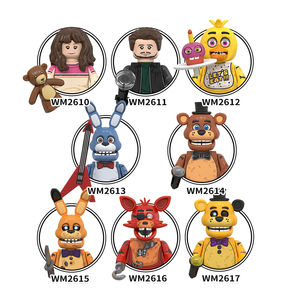 FNAF Mini Toys Freddy Chica Bonnie Foxy Abby Mike Figures Building ...