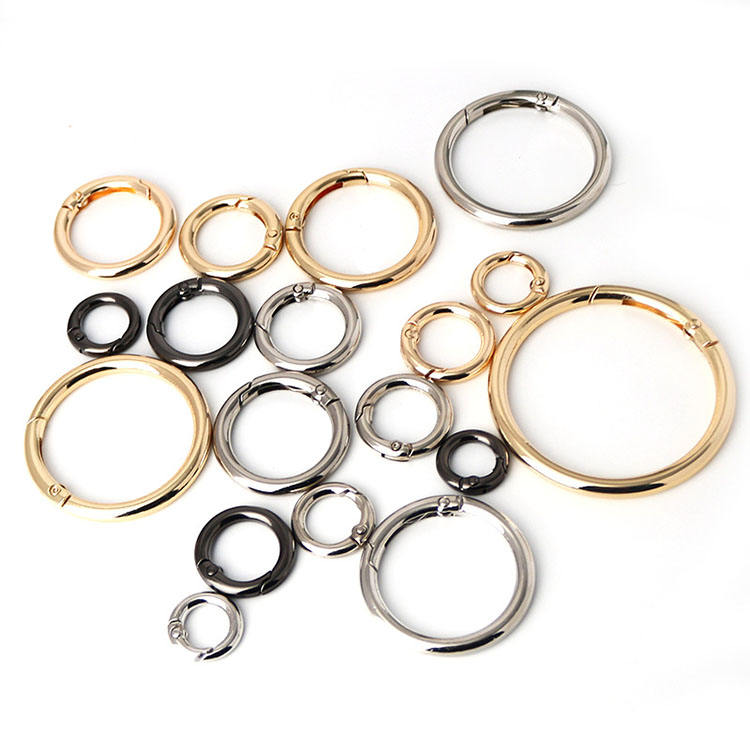 Zinc Alloy Spring Ring Open Ring Key Luggage Webbing Round Buckle Metal ...
