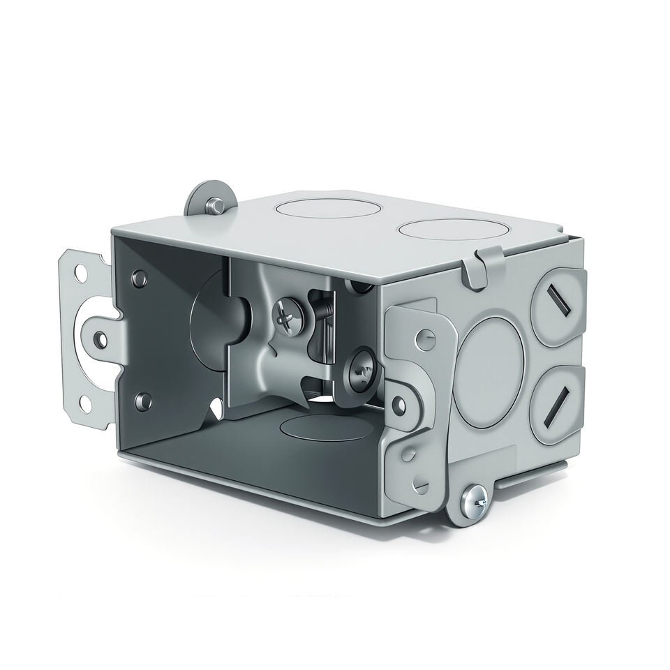 Electrical Gangable Switch Box 2-1/2in Deep Galvanized Steel Outlet ...