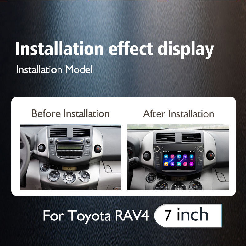 7-Inch Wireless Dashboard Radio for Toyota RAV4 Carplay GPS Navigation ...