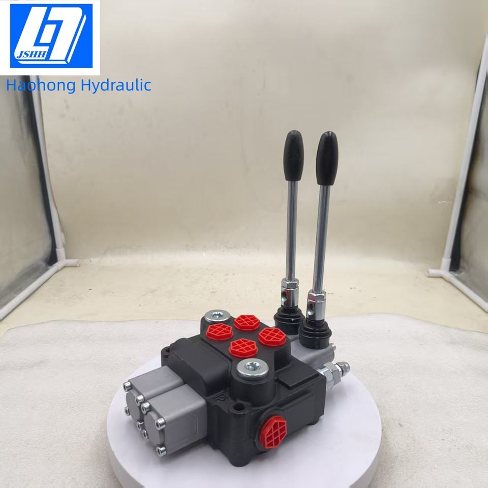 DCV40-2OT 40 Liter/min 2 Spools Manual Hydraulic Monoblock Directional Control Valve Hydraulic ...