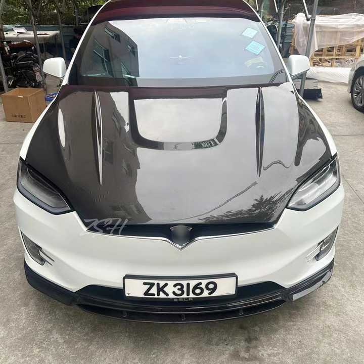 Tesla Model X Carbon Fiber Bonnet Hood & Engine Cover - OEM | Wholesale