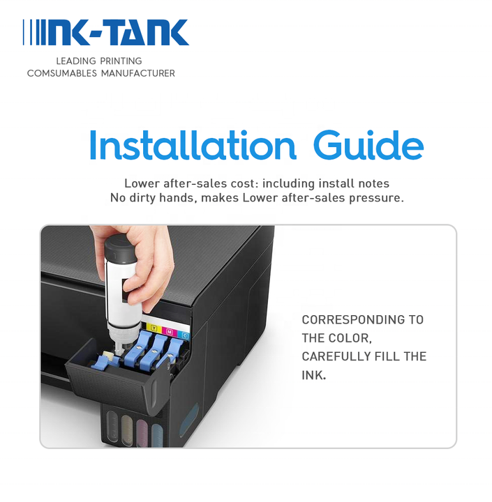 INK-TANK 004 002 Compatible Refill Ink for Epson Printers