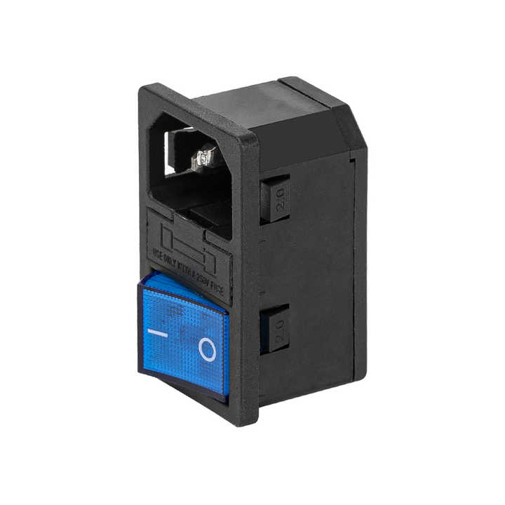 Panel Mount Ac Power Socket 250v Connector Industrial 3-Pin Plug Socket ...