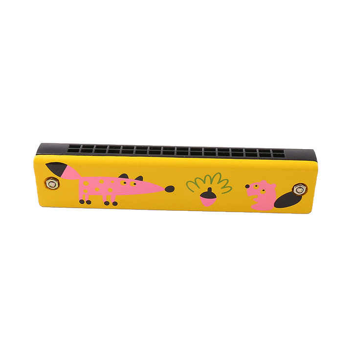 Wooden Harmonica Double-row 16-hole Harmonica Children's Instrument ...
