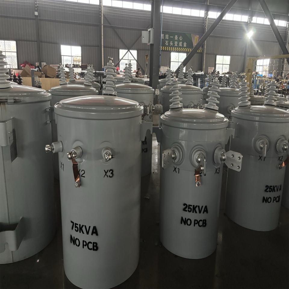 Single-Phase 10kv Pole Mounted Transformer 3KVA 50/60Hz Variety Outputs ...