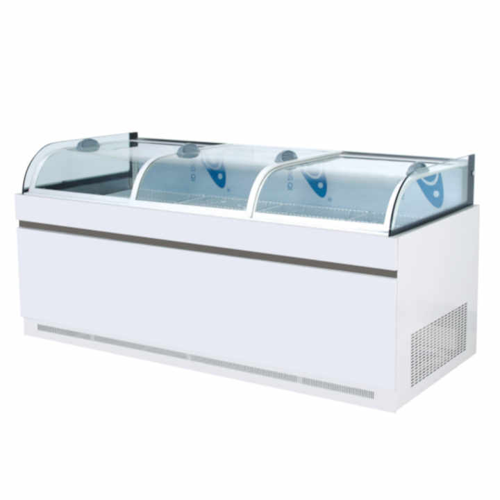 Zhengxue Straight Cold Display Freezer with Hot-Bend Glass Doors