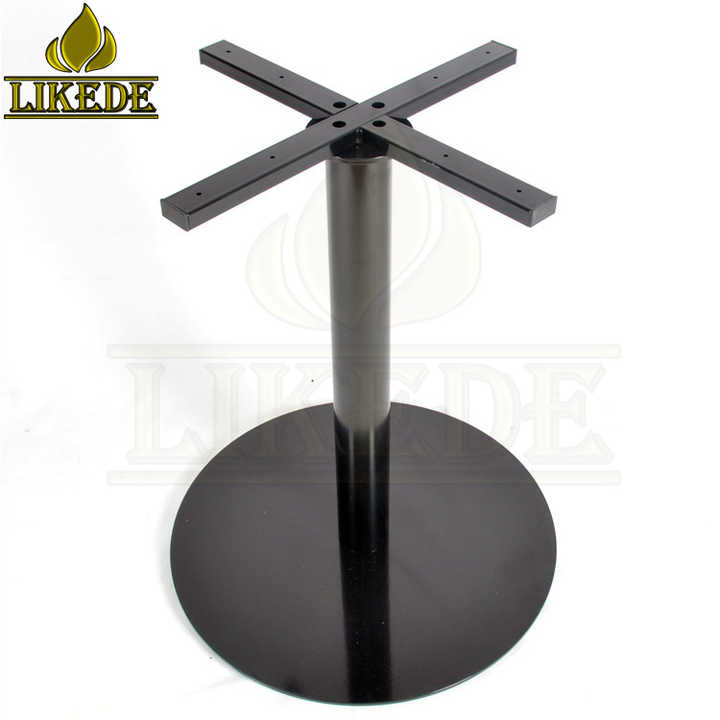 New Black Iron Frame Metal Dining Table Bases - Round Steel Legs
