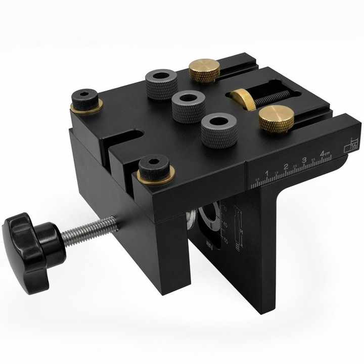 3-in-1 Woodworking Doweling Jig Kit Adjustable Drilling Puncher Tool ...