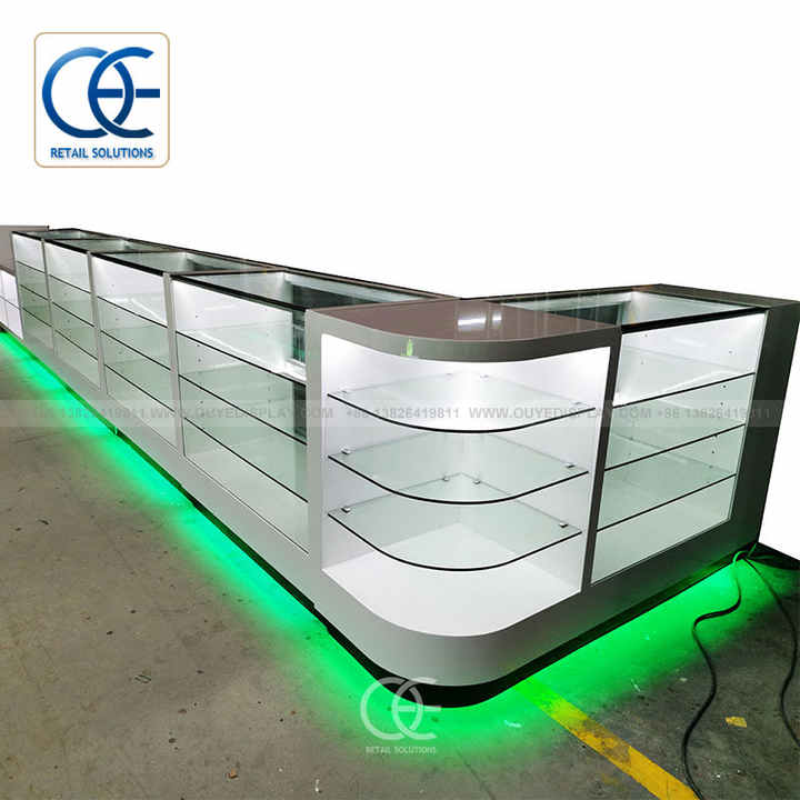 Custom Commercial LED Tobacco Display Case for Smoke Shop