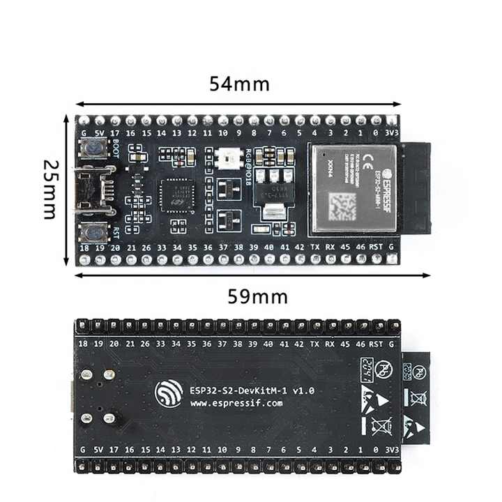 原装ESPRESSIF 4米闪存ESP32-S2-MINI-1模块ESP32-S2-DevKitM-1开发板| Alibaba.com