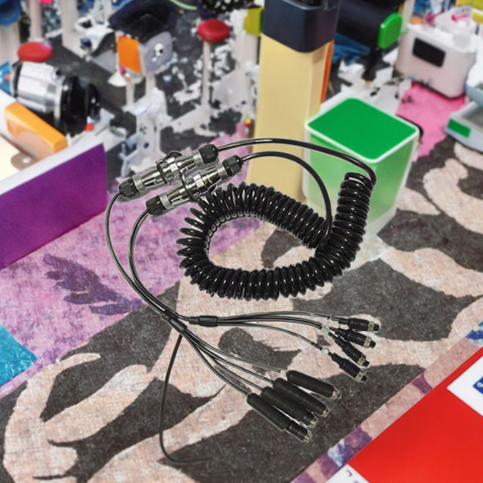 4 CH 7 Pin Heavy Duty Trailer Truck 6 Meter DIN PVC Spring Cable ...