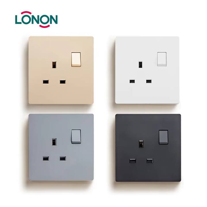 LONON PC+Metal Electrical Electric Switches for Home UK Wall Socket ...