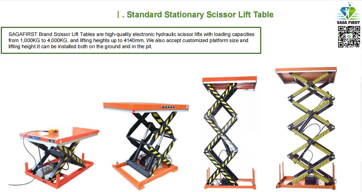 China SAGA FIRST 1m To 6m Lifting Platform Electric Hydraulic Scissor ...