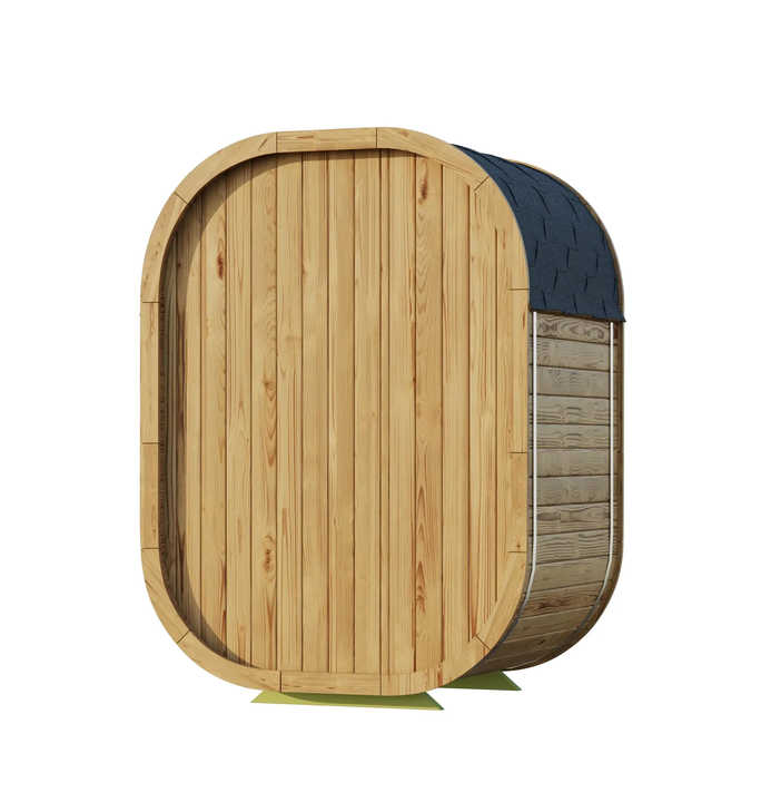 Modern Two-Person Outdoor Solid Wood Sauna Red Cedar Hemlock Electric Stove Heating Far Infrared ...