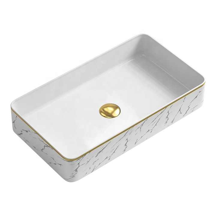Modern Luxury Hotel Bathroom Vanity Hand Wash Basin Marble Style ...