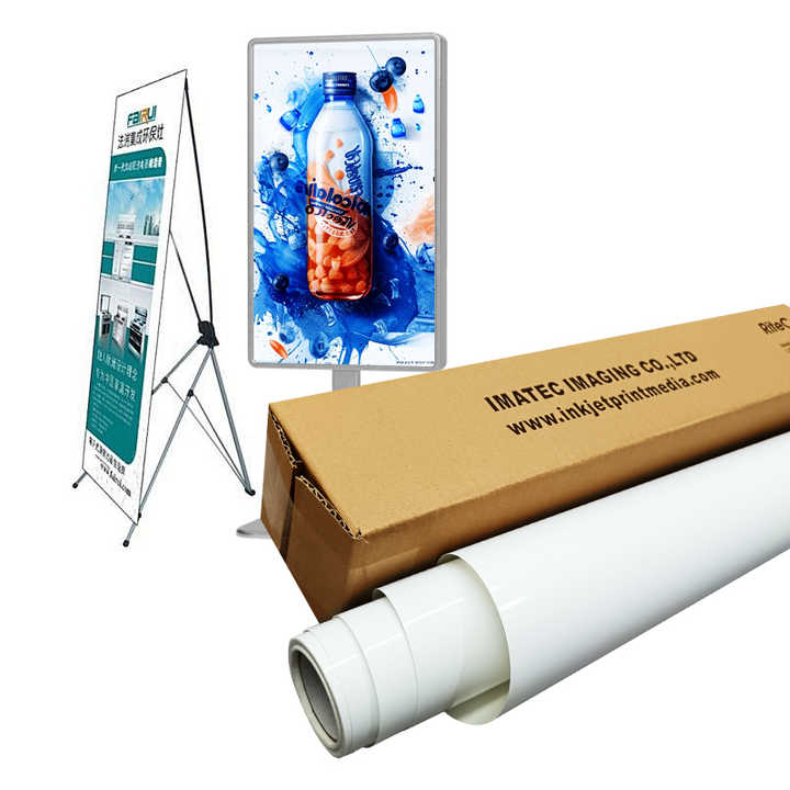 Advertising Poster Glossy pp Synthetic Paper Roll for Pigment Inkjet ...