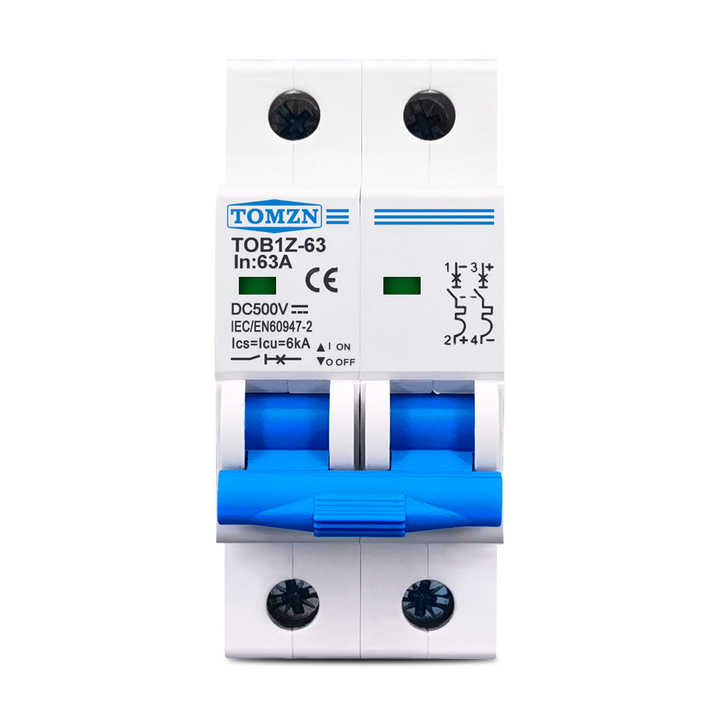 2P DC MCB 6KA 500V Mini Circuit Breaker for Household & Protection