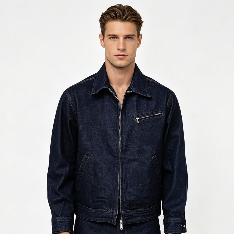 Vintage Unwashed for Denim Casual for Jacket Men Heavyweight 100% ...