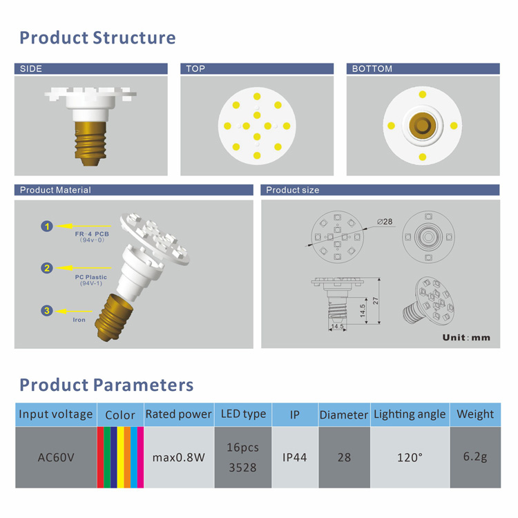 LED Işık E14 60 Volt - Alanınızı Verimli Bir Şekilde Aydınlatın