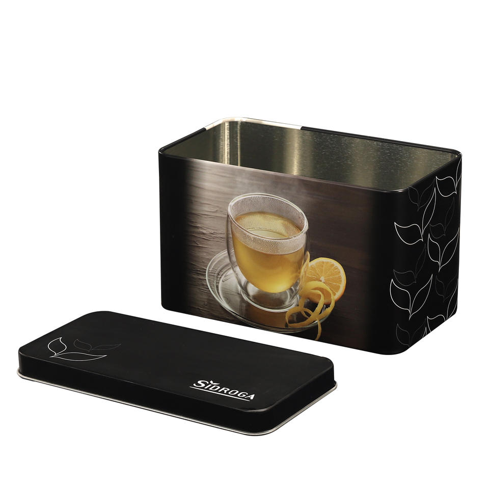 Manufacturer Custom Matte Black Tea Tin Box Custom Metal Tin Box Food ...