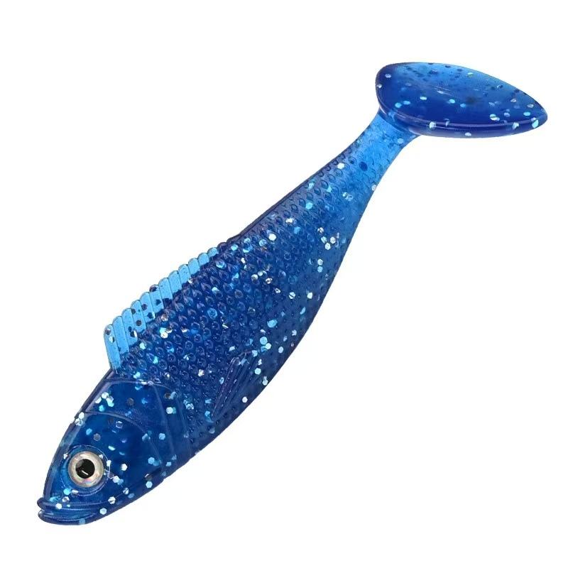 Stainless Steel Live Bait Large Paddle T-Tail Bionic Imitation Trout ...