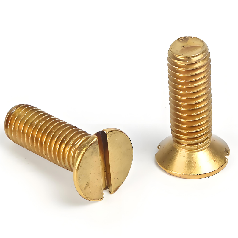 H59 H62 Brass Plain Slotted Round Head Wood Tapping Screw DIN97 Bolts ...