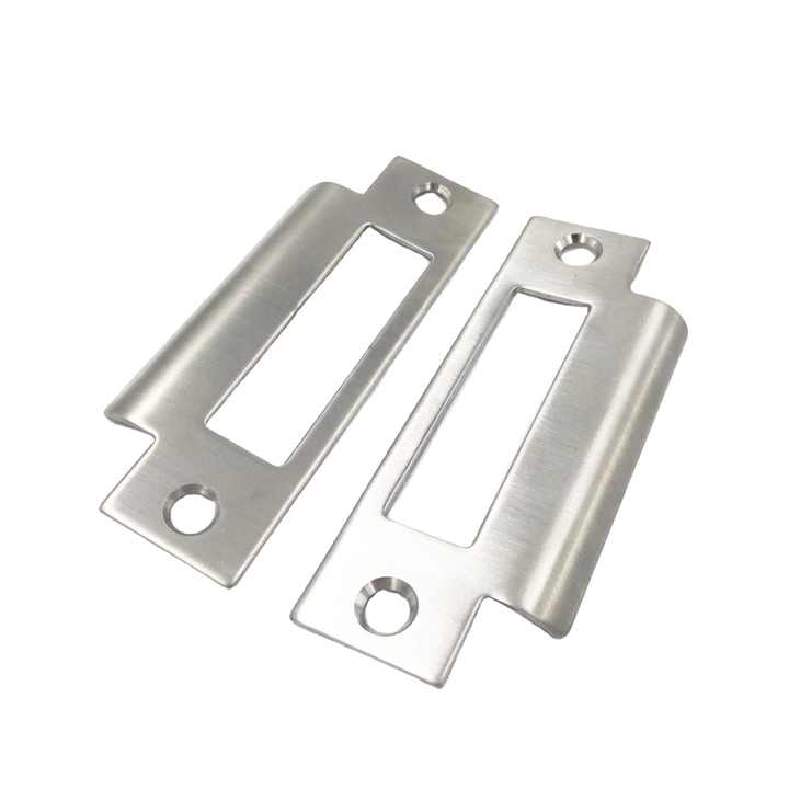 Customizable Stainless Steel Door Lock Strike Plate with Rebated Wooden ...