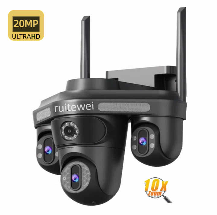 4Lens 4Screens 10X Optical Zoom 20MP PTZ IP Outdoor Cameras WiFi ...