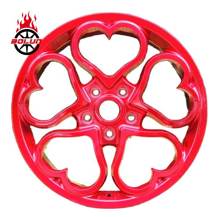 Bolun 18" & 19" Pink Forged Alloy Heart Wheel Rims - 5 Split Spoke ...