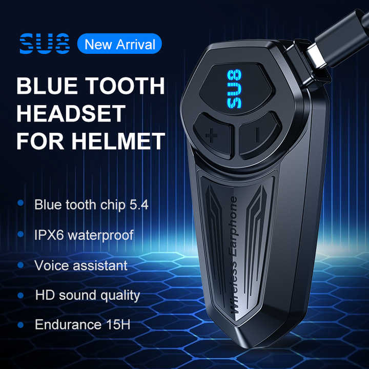 SU8 Auto Answer Helmet Earphone Waterproof Design for Extreme Sports ...