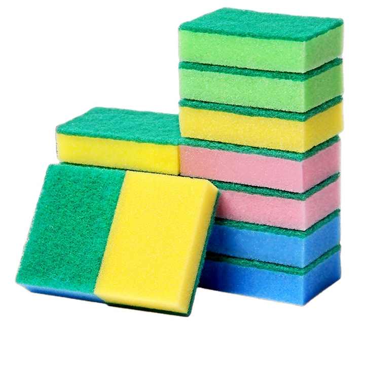 10*7*3cm 1620 Density Cleaning Sponge Scouring Pad Polyester ...
