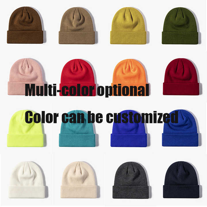 Winter Knitted Hat Beanie - Solid Blank Wool Manufacturer