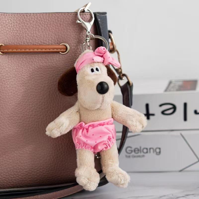 Cute Cartoon Dog Plush Keychain with PP Cotton Filled Customizable ...