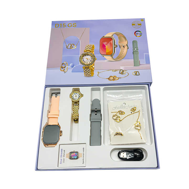 2024 Luxury D15 GS smart watch 6 in 1 suit watches set Smart Bracelet ...