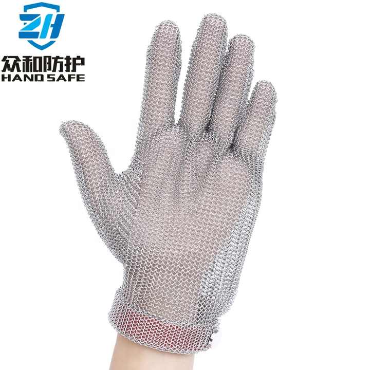 Stainless Steel Butcher Chainmail Cut Resistant Gloves