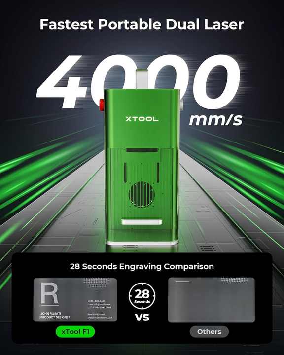 Xtool F1 Laser Engraver - Dual 2-in-1 with 3D Capabilities