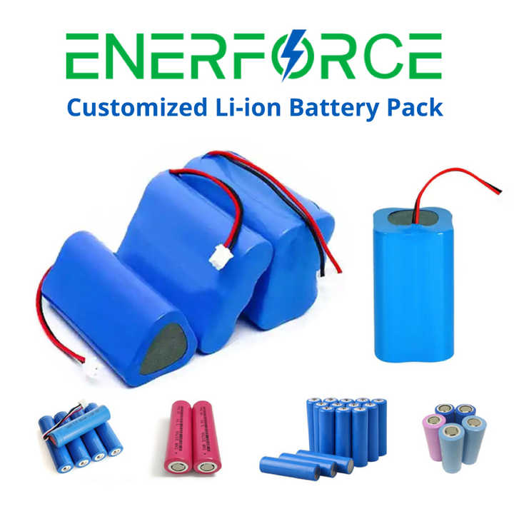 Enerforce Lithium Ion Batteries 18650 Battery Pack OEM 3.7V 7.4v 11.1v ...