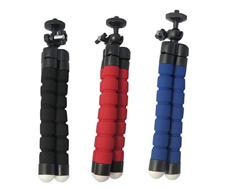 2025R Mini Portable Flexible Plastic Octopus Tripod Stand Bike Mount ...