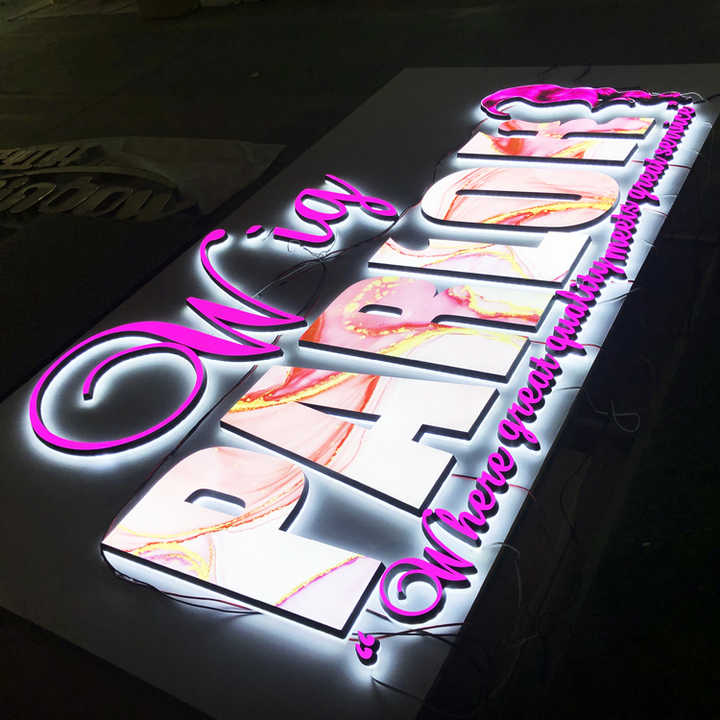 Custom Office Lobby Acrylic LED Light Letter Sign Wall