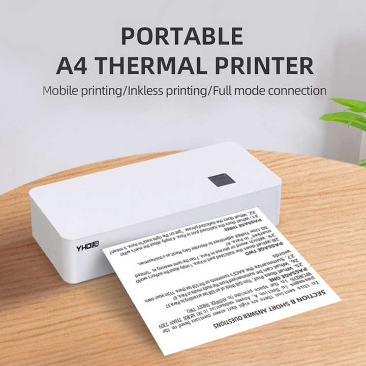 Portable Mini A4 Thermal Printer for Office Documents USB & BT 210mm ...
