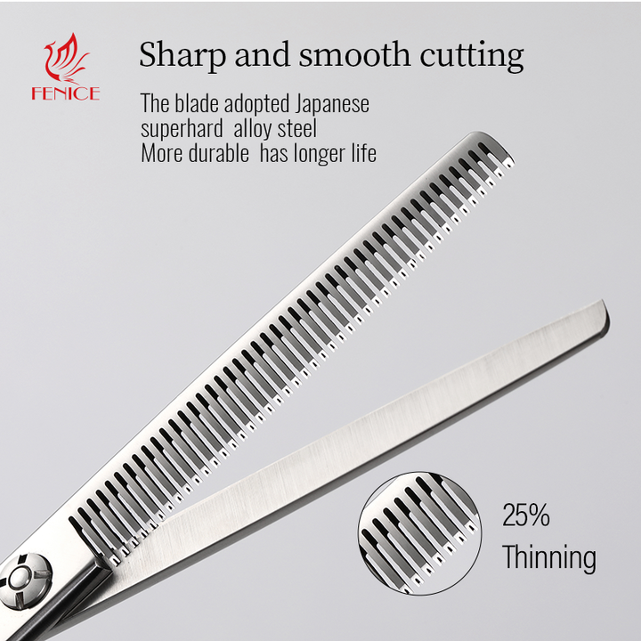Fenice Professional Pet Grooming Thinning Scissors 25% Thinning Rate V ...