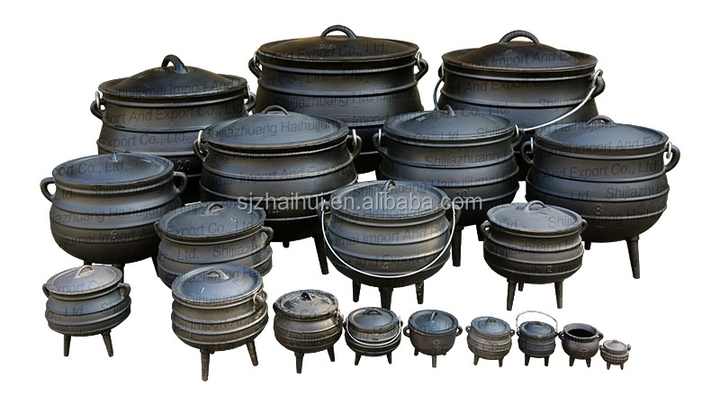 Wholesale Pre-seasoned South Africa Cast Iron Three 3 Legged Legs ...