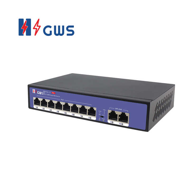 8-Port PoE Switch with 250 Meters PoE Over 100 Gigabit POE Switches ...