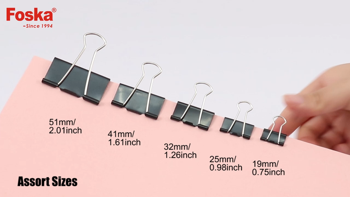 Foska Binder Clips - Durable and Versatile Office Supplies