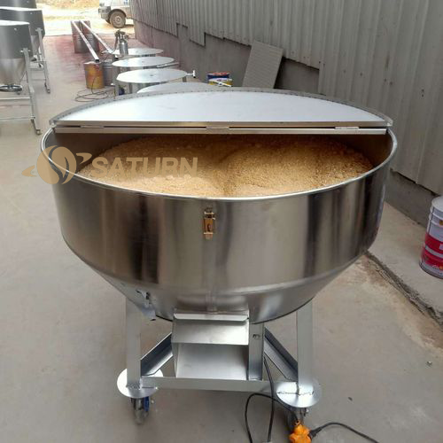 Saturn 200kg Stainless Steel poultry Feeding Mixer Processing Grain Grinder Machine Animal Feed ...