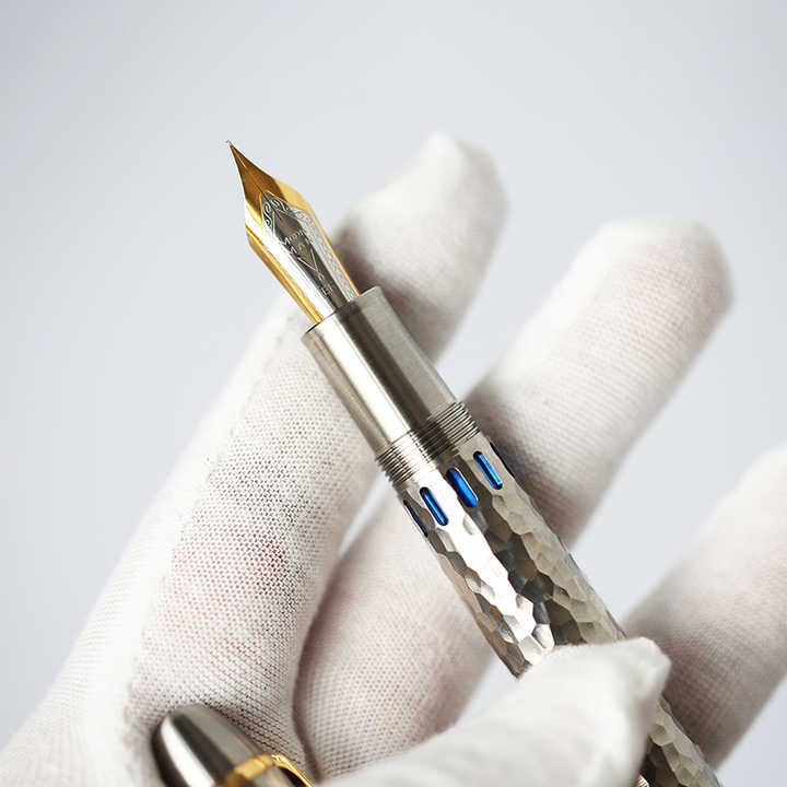 MAJOHN P136 Titanium Alloy Fountain Pen & Brass Piston | Flexible Nib ...