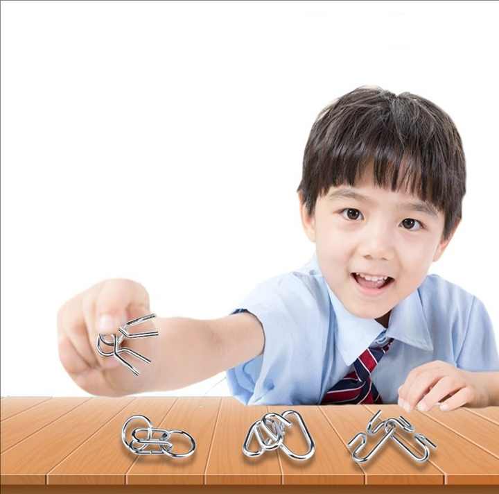 Nine Links Puzzle Unlocking Luban Lock Intelligence Buckle 40pcs Set ...